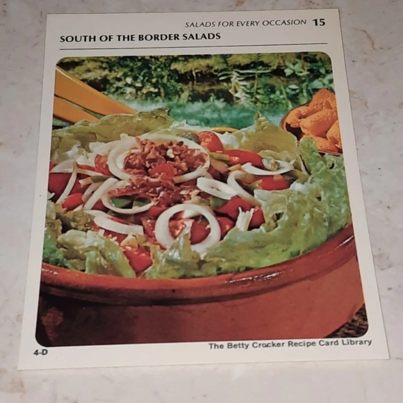 Other | The Betty Crocker Recipe Card Library Replacement Cards Salads ...